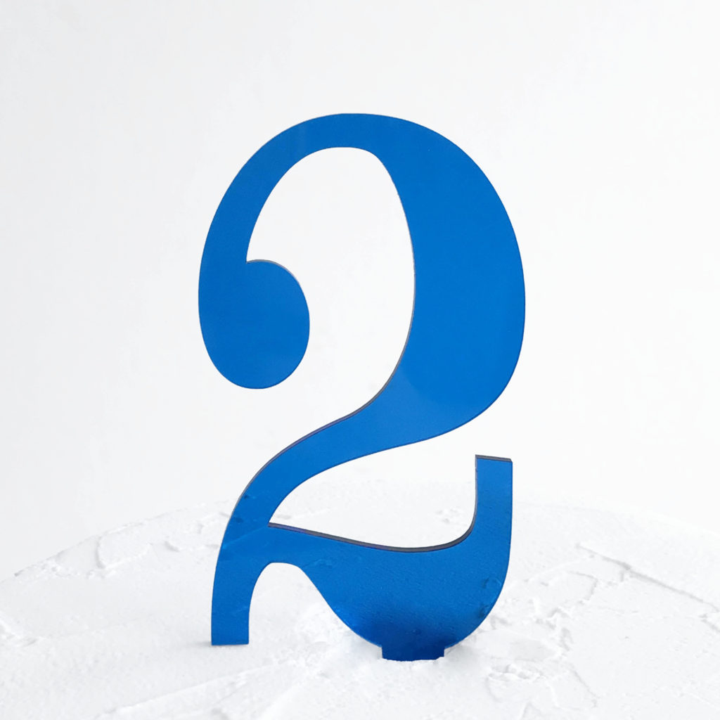 Number 2 Cake Topper | SANDRA DILLON DESIGN