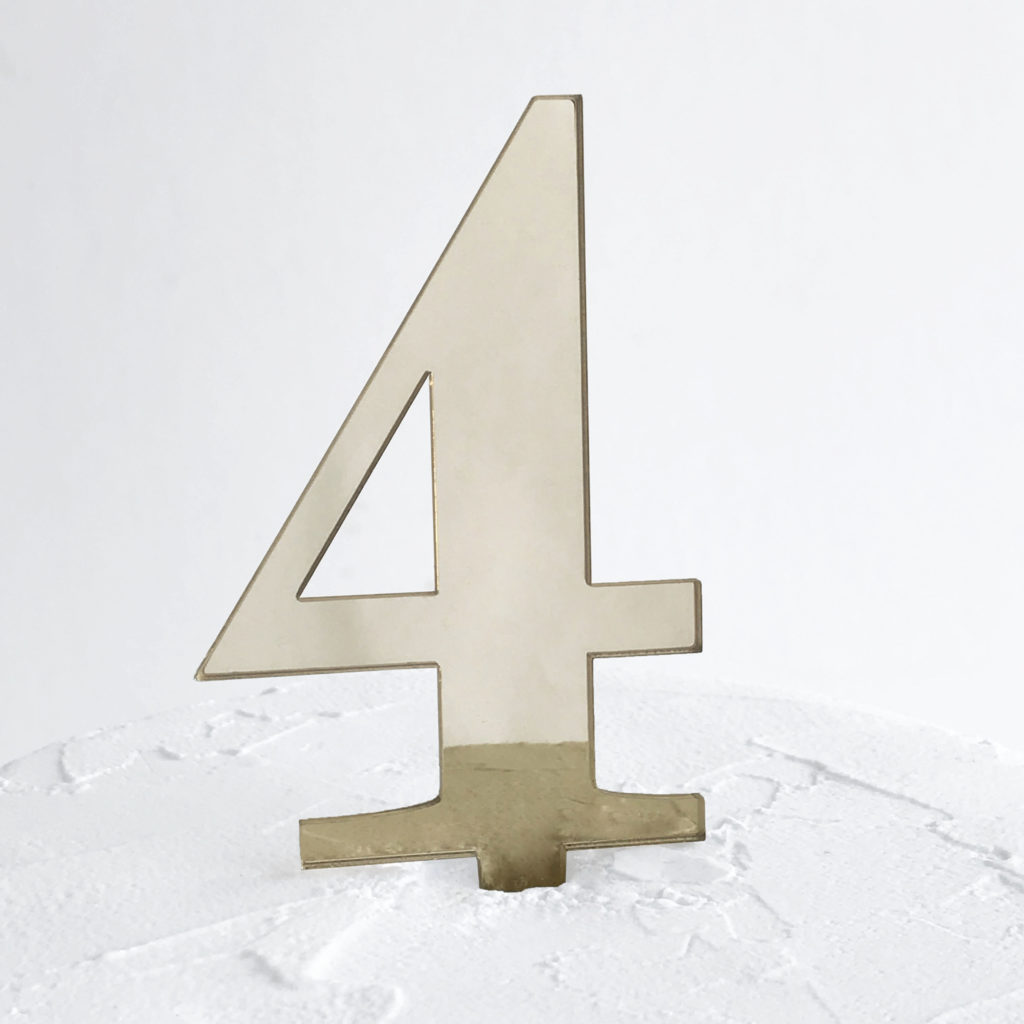 Number 4 Cake Topper | SANDRA DILLON DESIGN