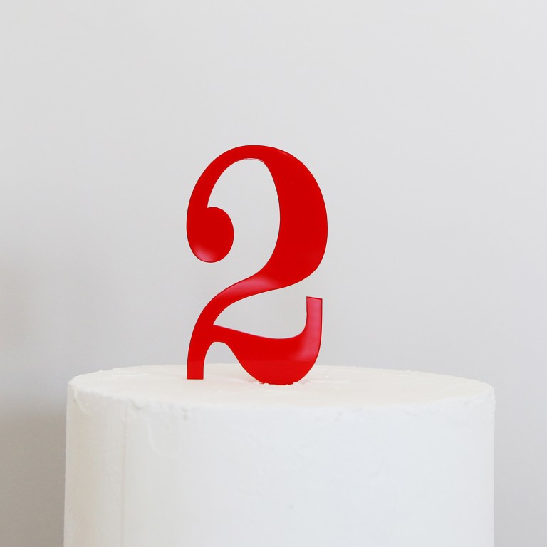 Number 2 Cake Topper | SANDRA DILLON DESIGN