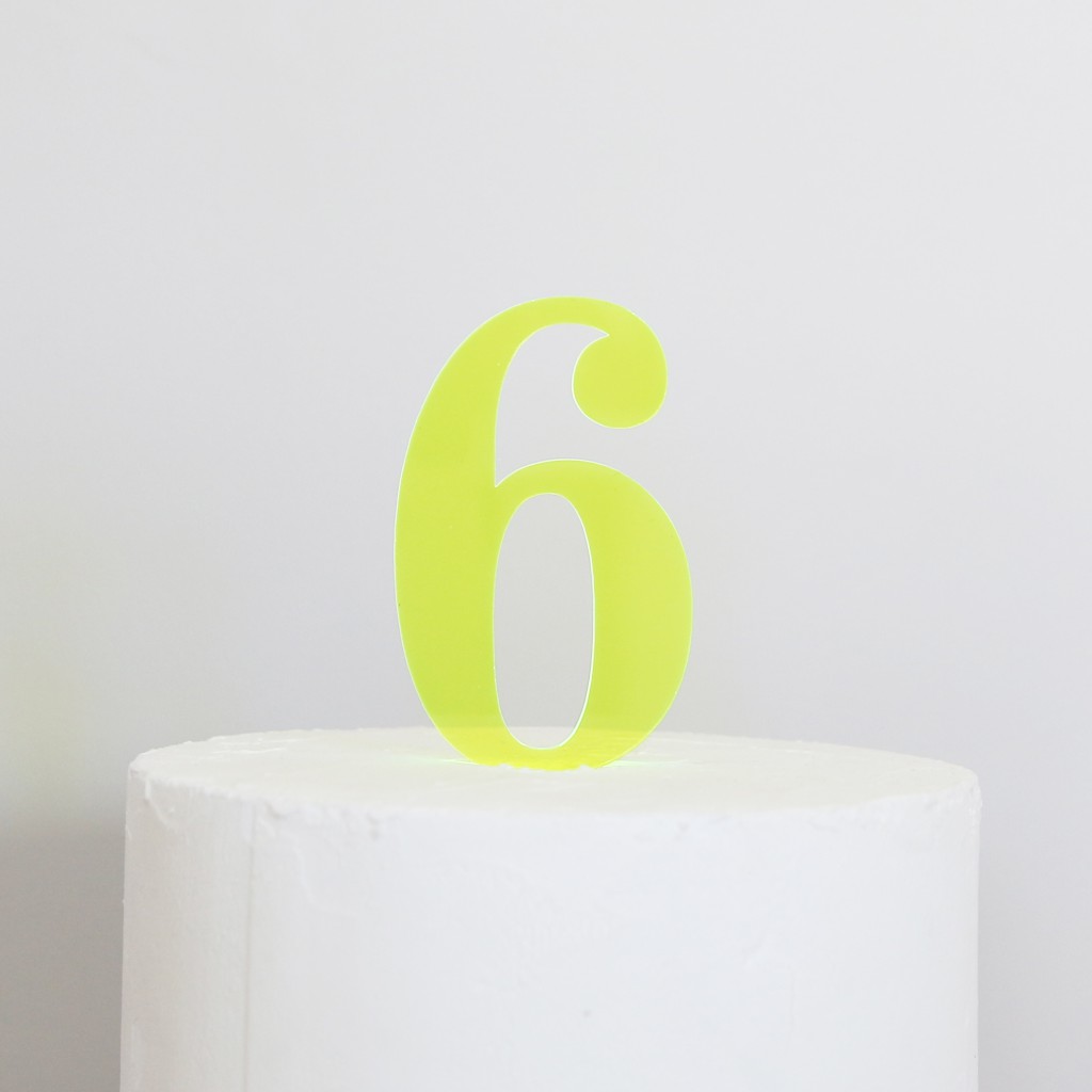 Number 6 Cake Topper | SANDRA DILLON DESIGN