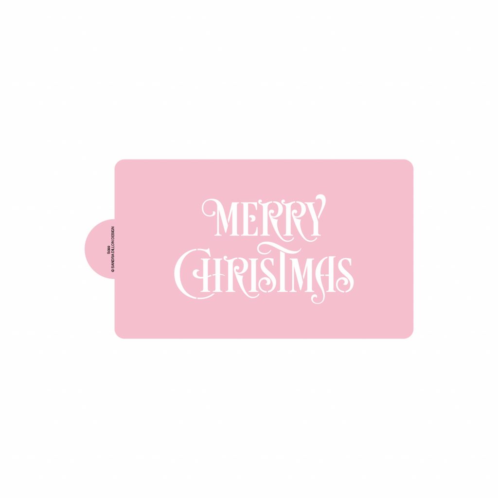 Vintage Merry Christmas Cake Stencil | SANDRA DILLON DESIGN