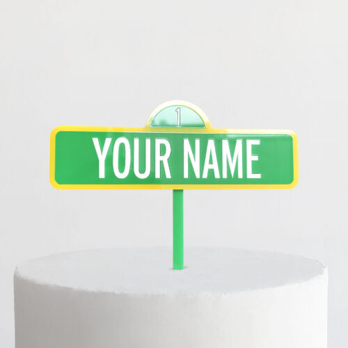 Custom Street Sign Birthday Cake Topper - SANDRA DILLON DESIGN
